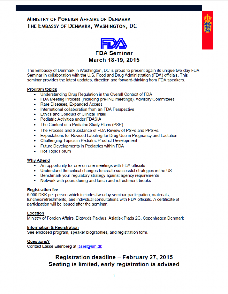 External Event - FDA Seminar